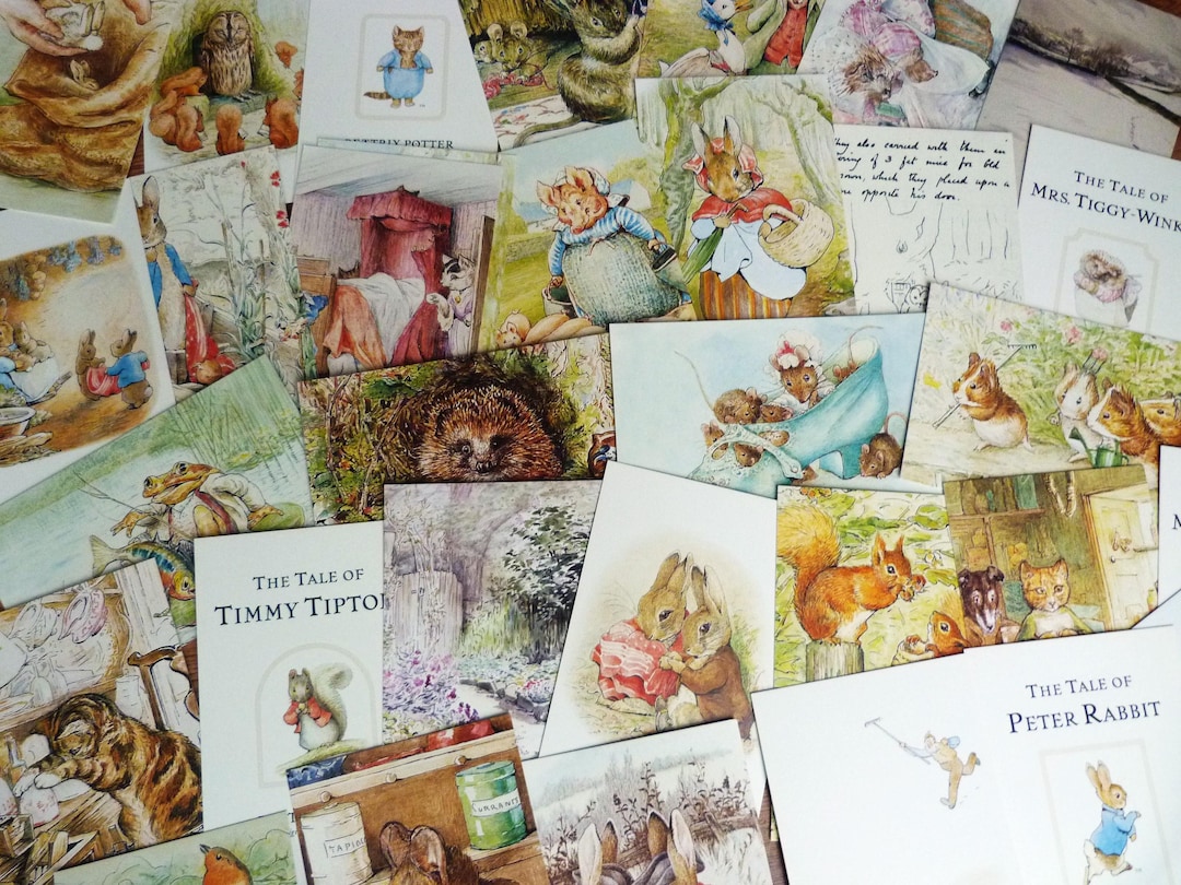 Beatrix Potter Postcards the World of Peter Rabbit Packs of 4 12 or 24 ...