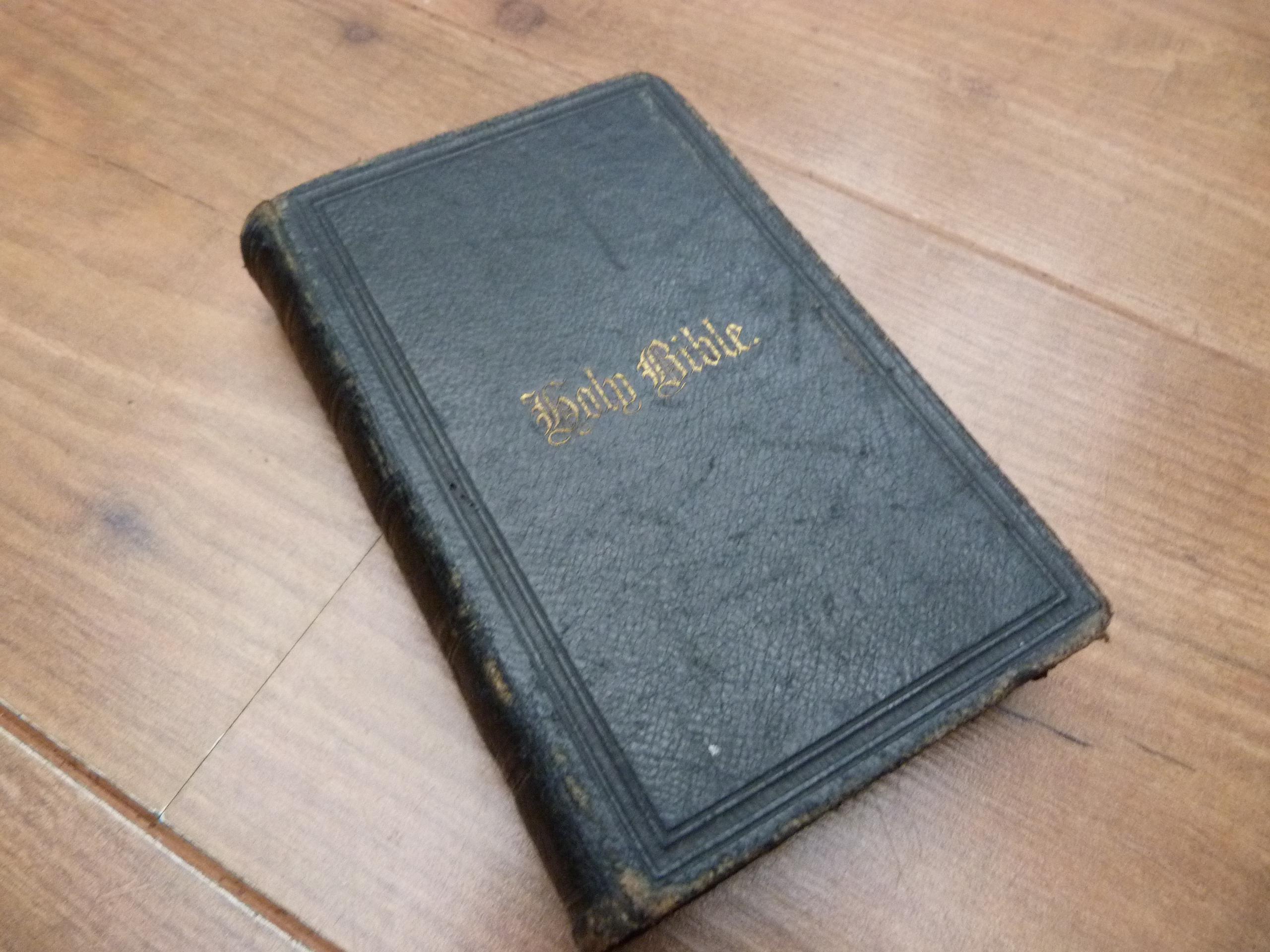 Antique 1886 Holy Bible Old and New Testaments Leather Bound 19th ...
