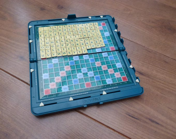 Vintage Pocket Scrabble Magnetic Set, Hard Plastic Folding Case ...