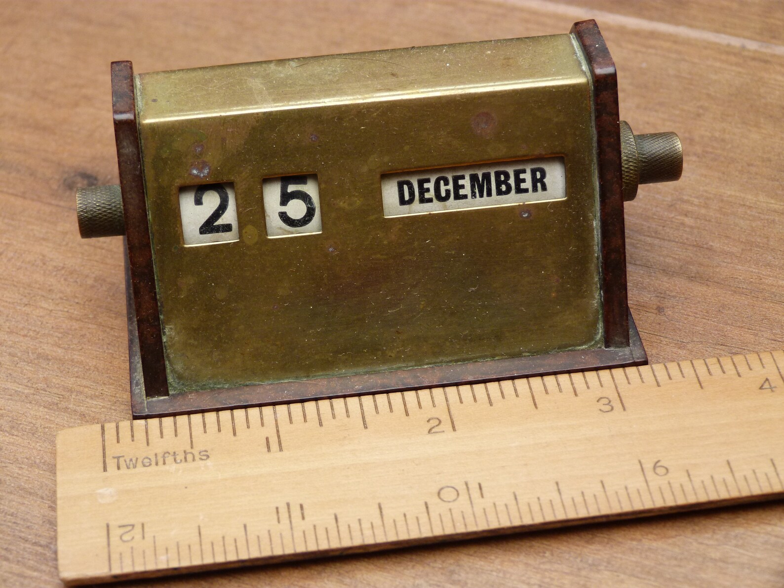 Vintage Perpetual Calendar Triangular Shape Heavy Brassy Metal | Etsy