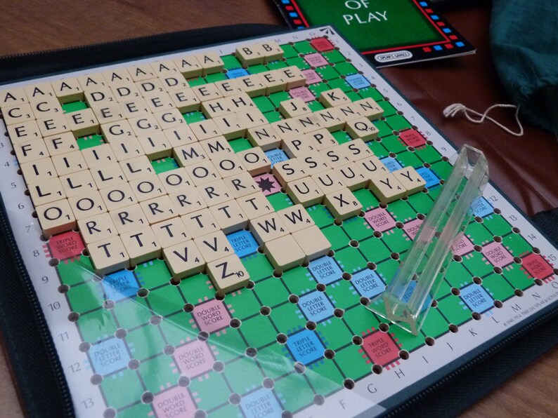 Vintage Travel Scrabble Set Peg Tiles and Board in Folding - Etsy UK