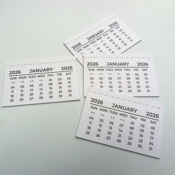 Mini Calendar - Etsy