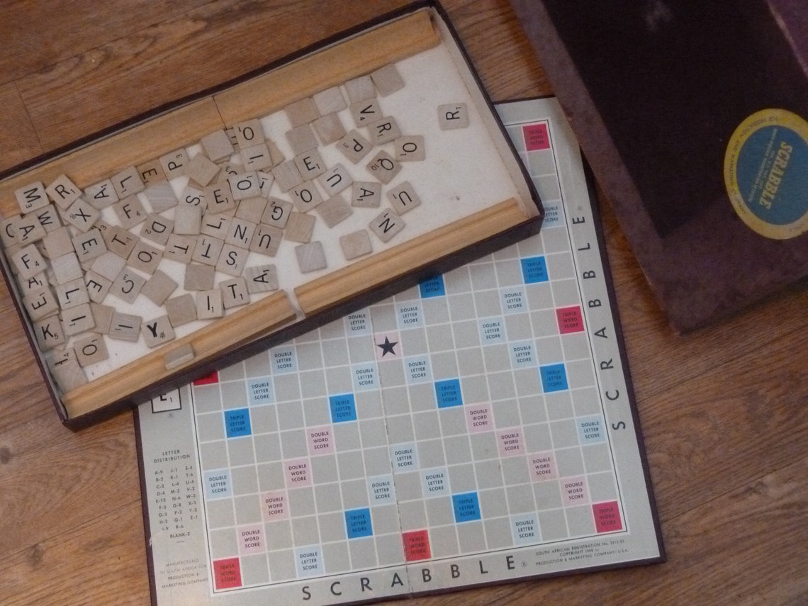 Vintage Early South African Scrabble set complete original | Etsy