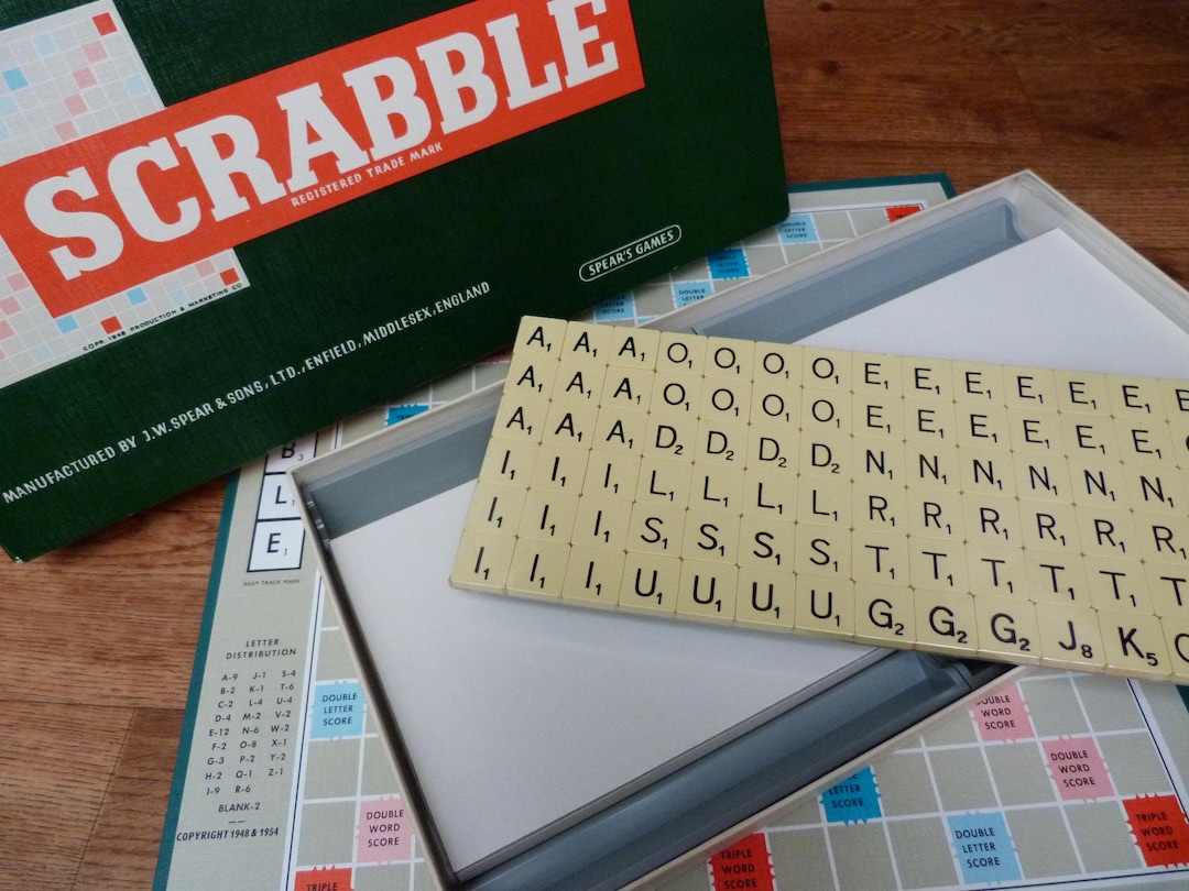 Vintage UNPLAYED Scrabble Set Complete Original Game With Sealed ...