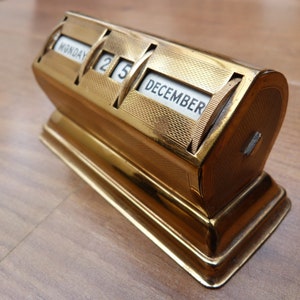 Vintage Perpetual Calendar Desk Calendar Brass/gold Colour - Etsy UK