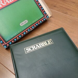 Vintage Travel Scrabble Set, Peg Tiles and Board in Folding Zipped Case ...