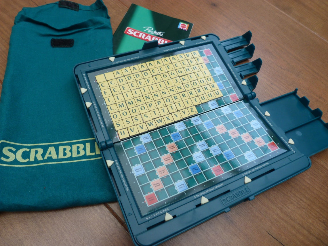 Vintage Pocket Scrabble Magnetic Set Hard Plastic Folding - Etsy UK