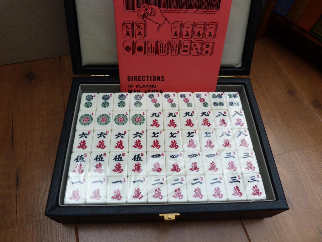 Vintage Part Sealed Mahjong Set in Carry Case Complete With 148 Pieces ...