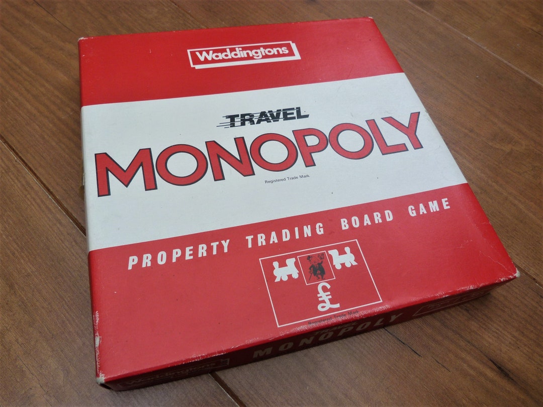 Vintage Travel Monopoly Board Game, Waddingtons Property Trading Game ...