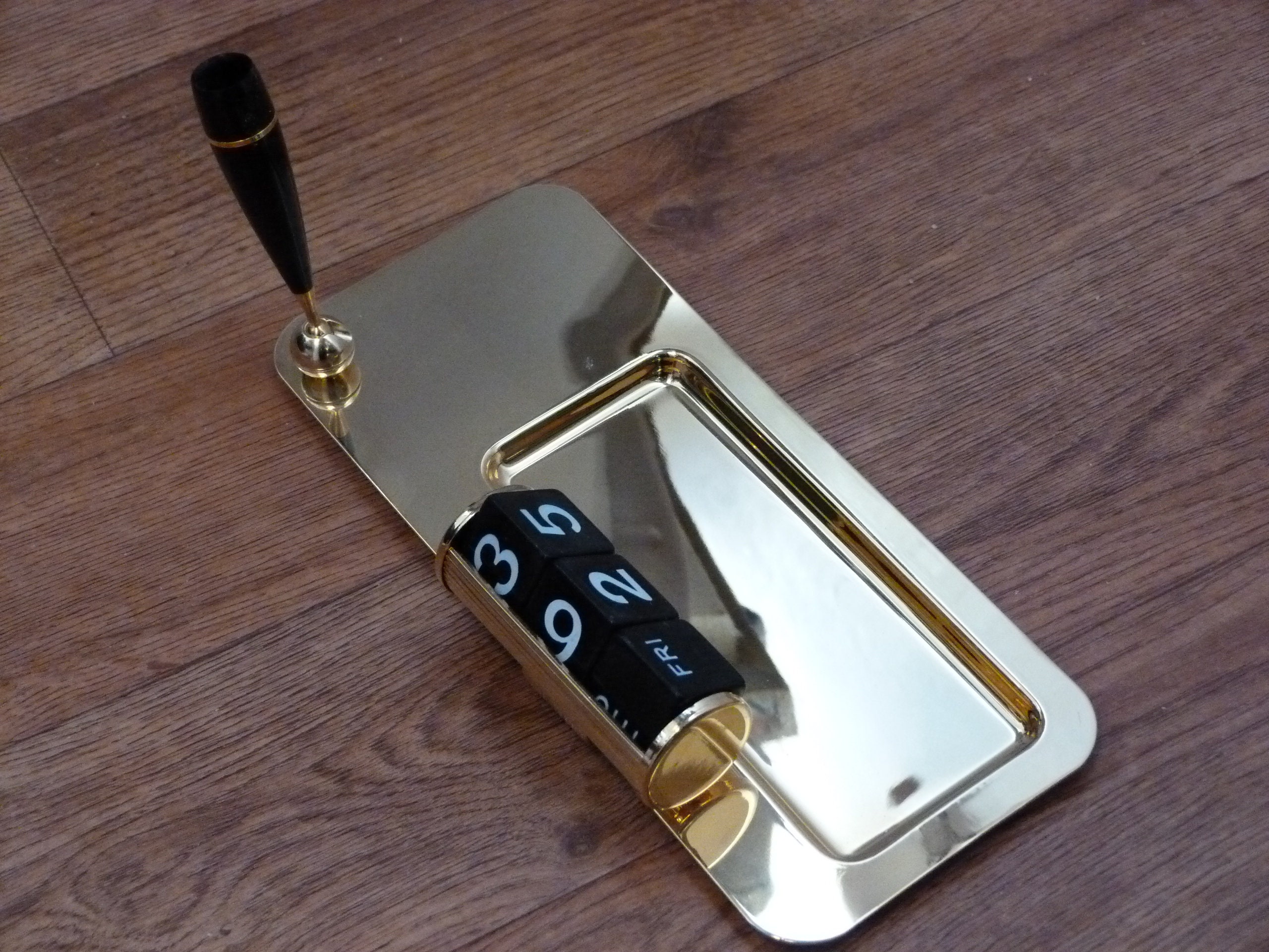 Vintage Perpetual Calendar Desk Calendar Shiny Gold/Brass | Etsy