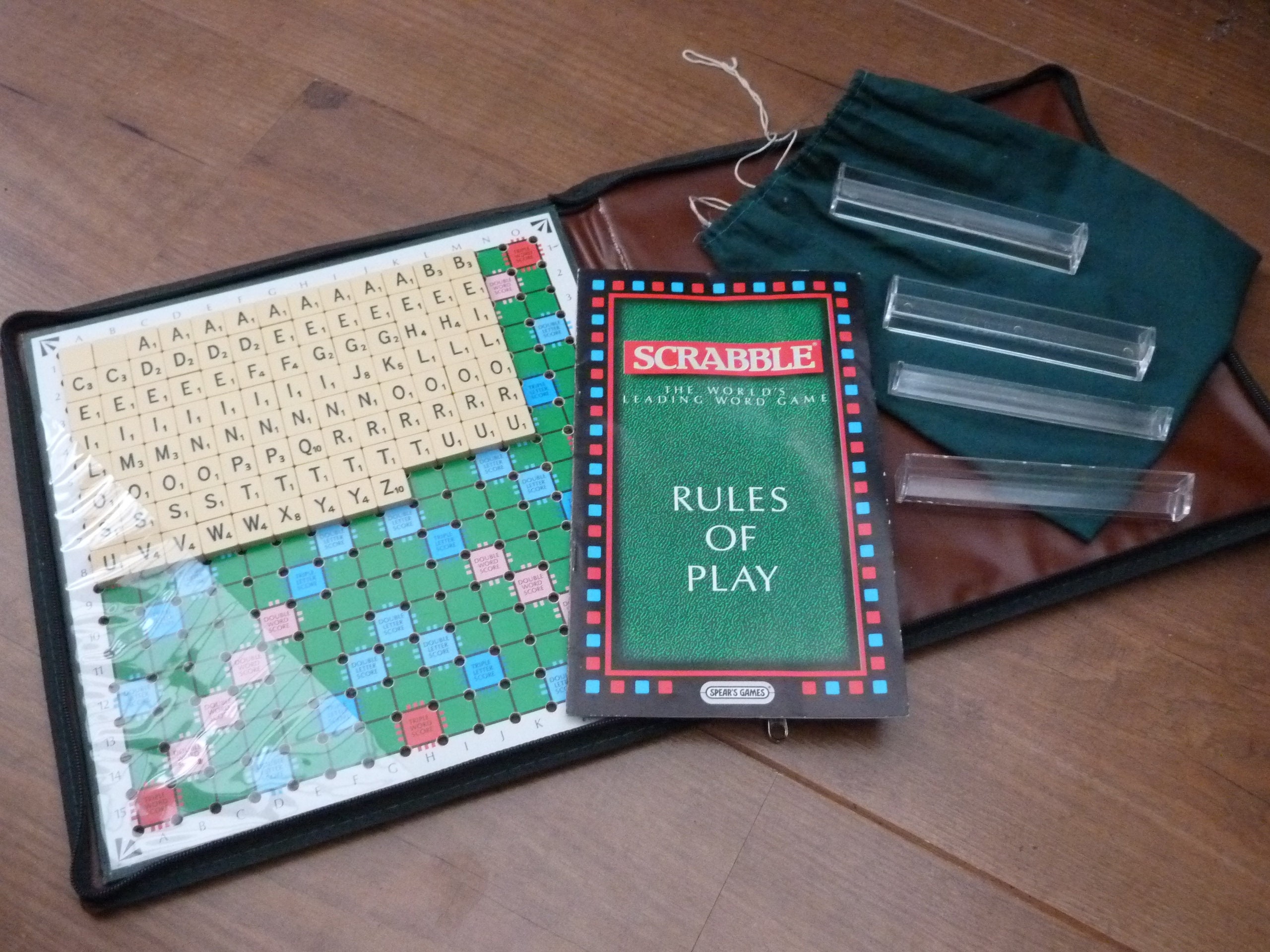 Vintage Travel Scrabble set peg tiles and board in folding | Etsy