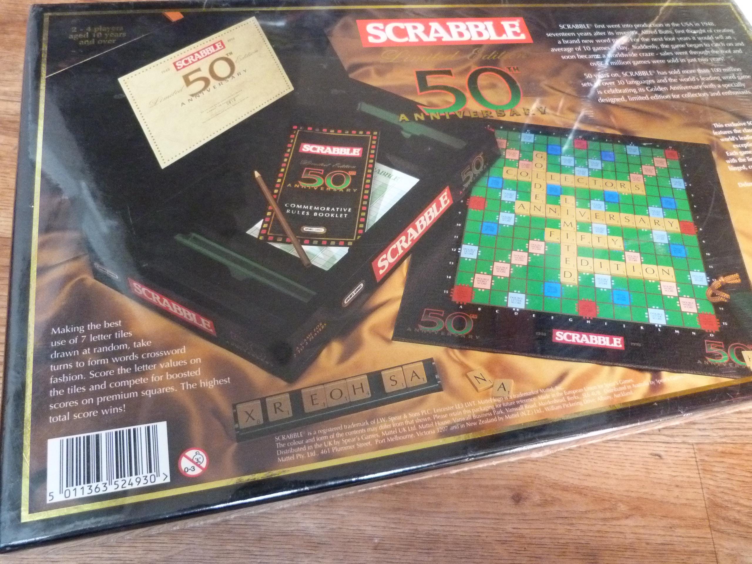 SEALED Scrabble 50th Anniversary Limited Edition Special Set, Complete ...