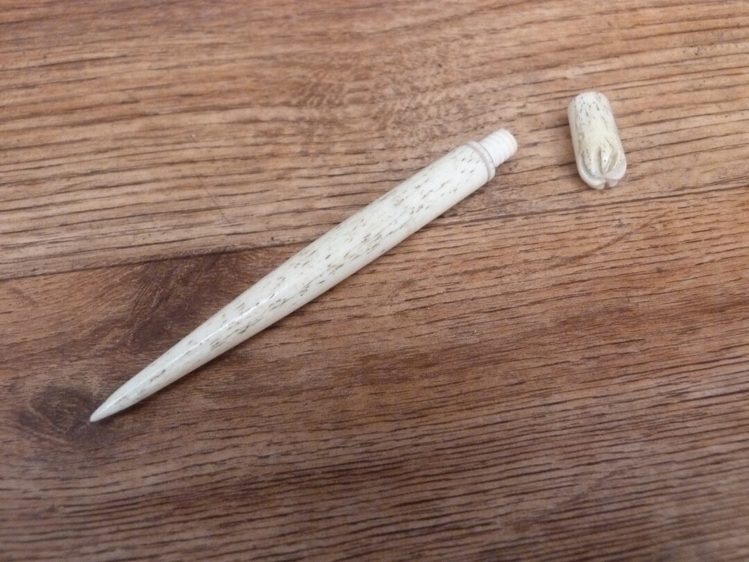Antique Bone Needle Case Awl Threaded Screw Top 4 Inches Long - Etsy