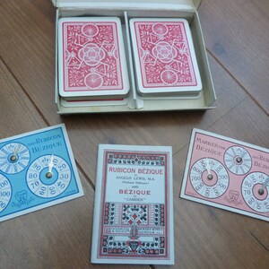 Antique Goodall Bezique Game. Complete With 64 Wide Playing Cards With ...