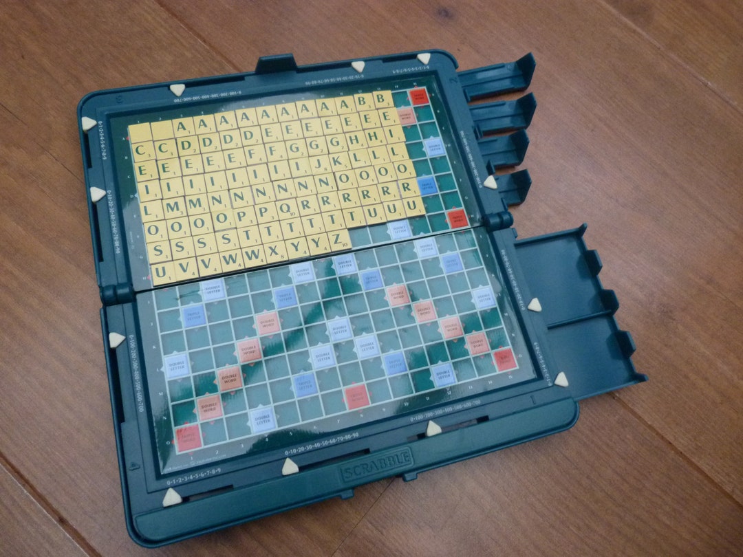 Vintage Pocket Scrabble Magnetic Set Hard Plastic Folding - Etsy UK