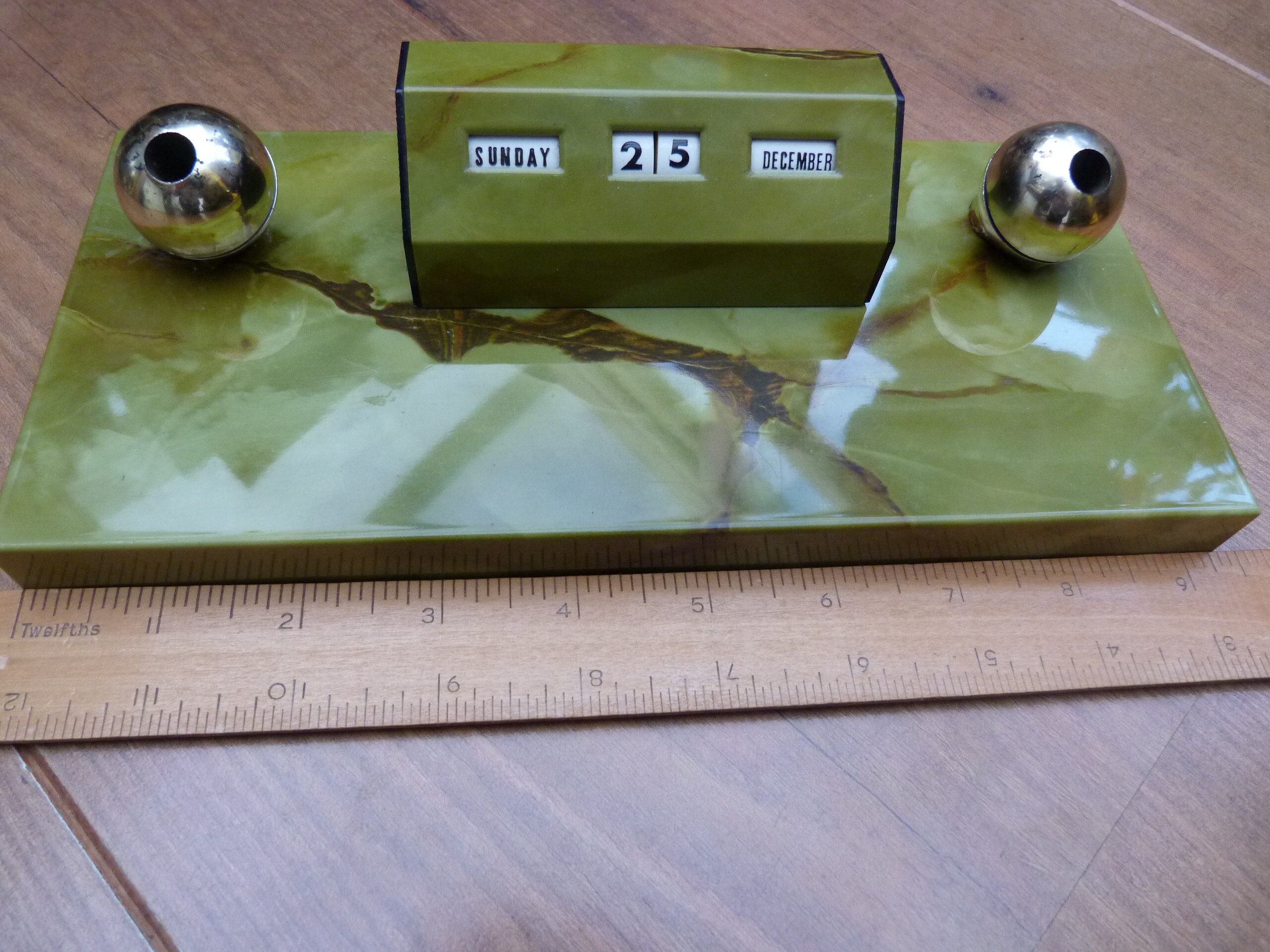 Vintage Perpetual Calendar With Pen Holders Desk Calendar on - Etsy