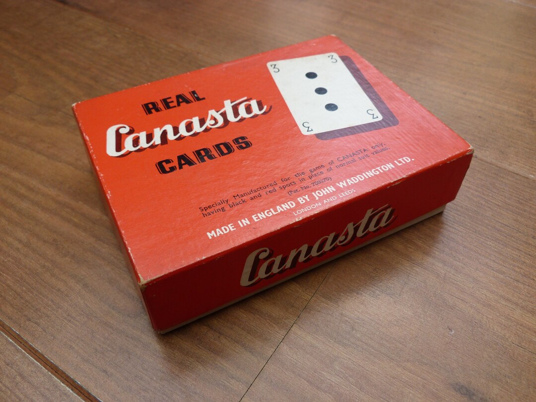 Vintage Real Canasta Card Game by Waddingtons Twin Decks Playing Cards ...