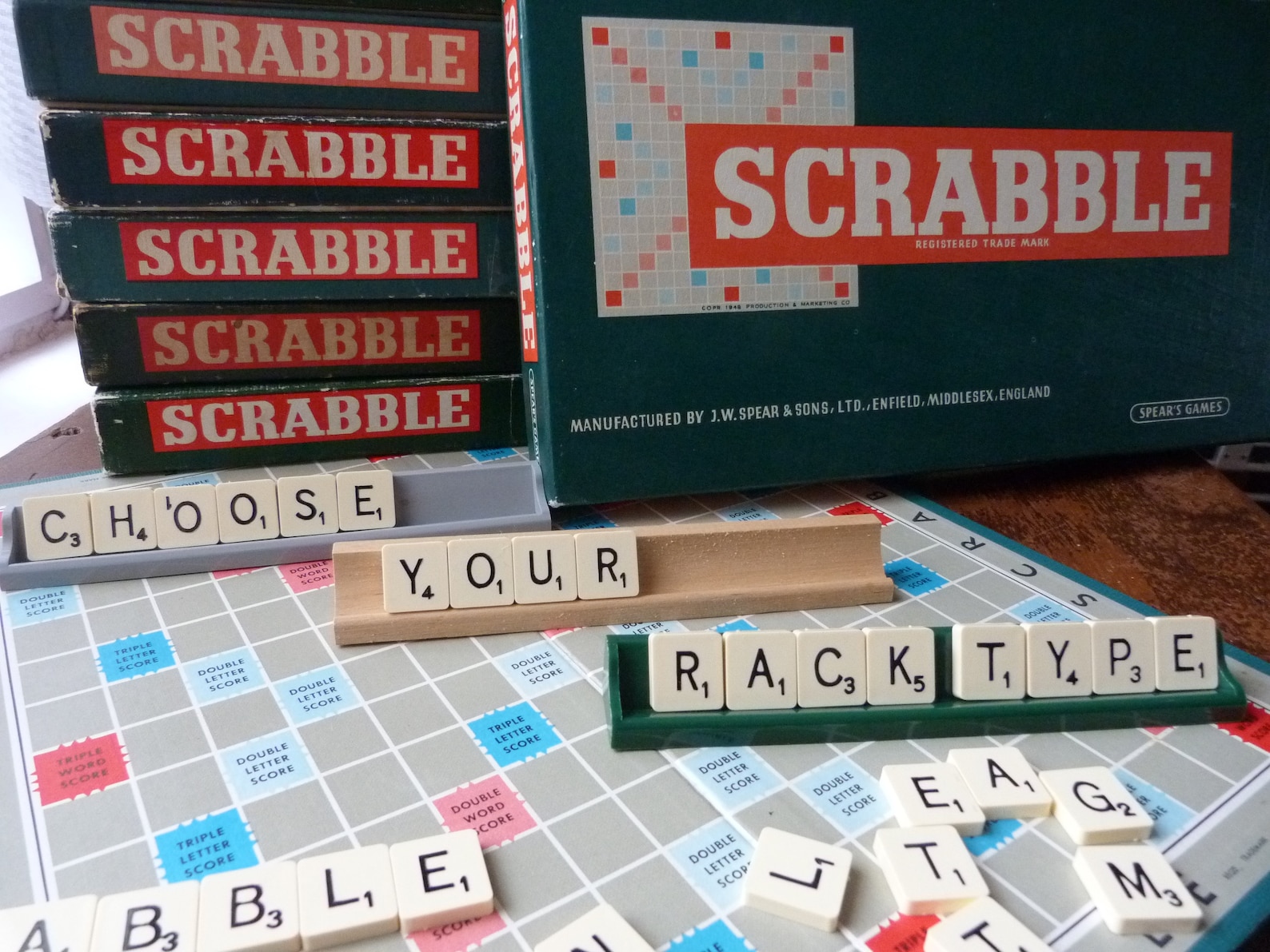 Vintage Scrabble Board Game by Spear's Games Dated 1955. | Etsy UK