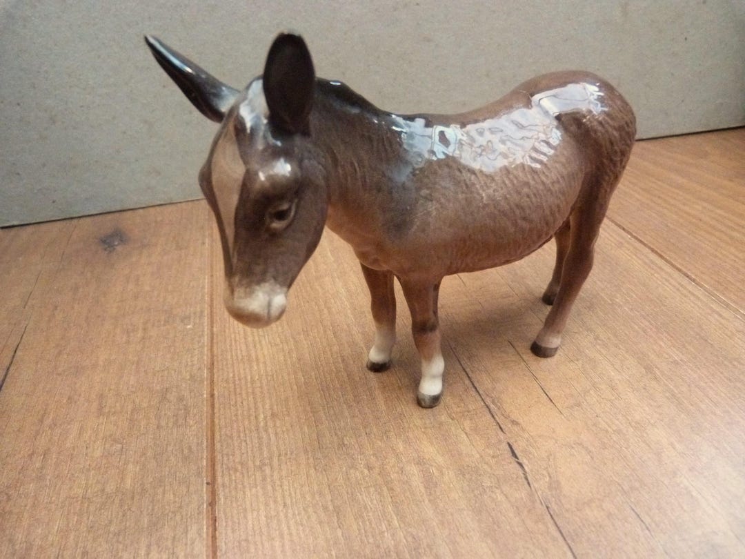 Vintage Beswick Donkey Porcelain Figurine English China Figure Display ...