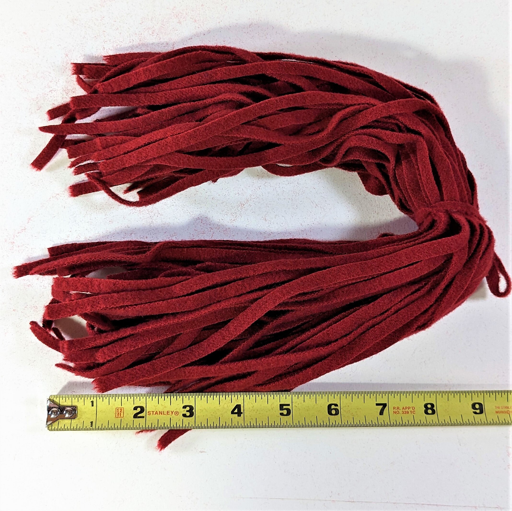 Dorr Wool Ruby New Color Wool Strips on Number 8 Blade 18 Inches Long ...