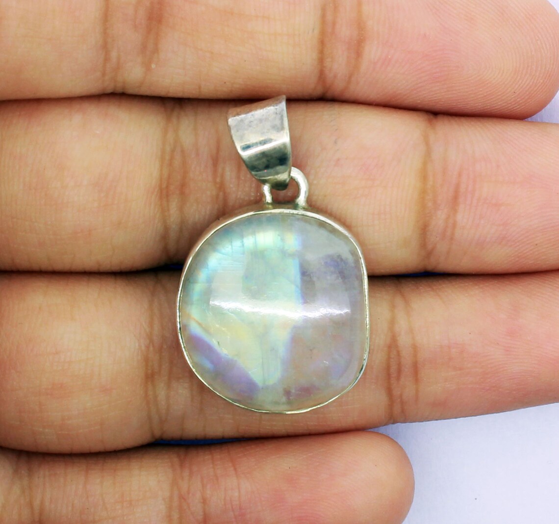 Rainbow Moonstone Pendant Moonstone Pendant Moonstone | Etsy