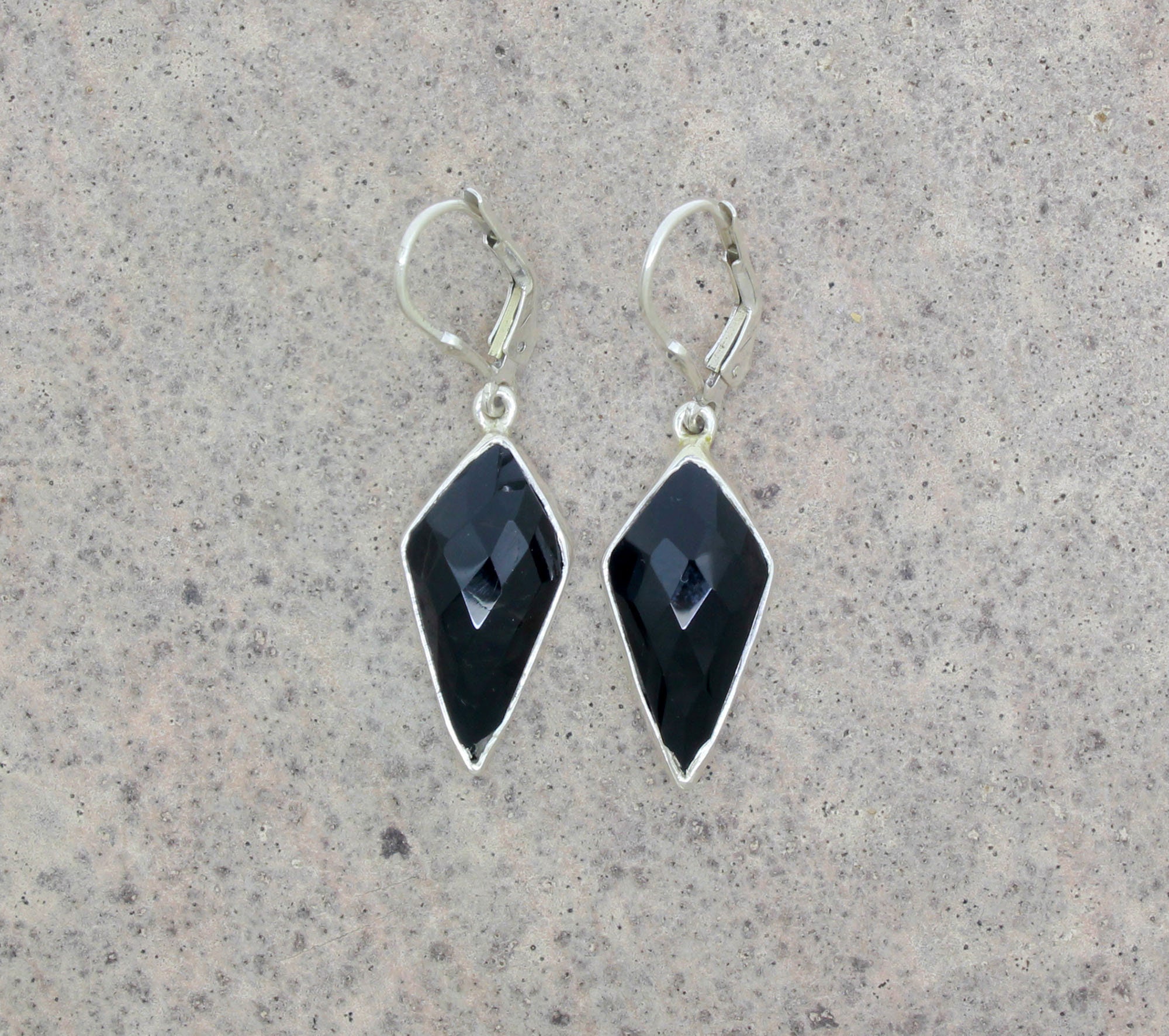 Kite Shaped Earrings, Gemstone Earrings, 925 Sterling Silver Earrings ...