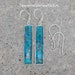 Buy Rectangle Turquoise Earrings, Blue Copper Turquoise Earrings, Long ...