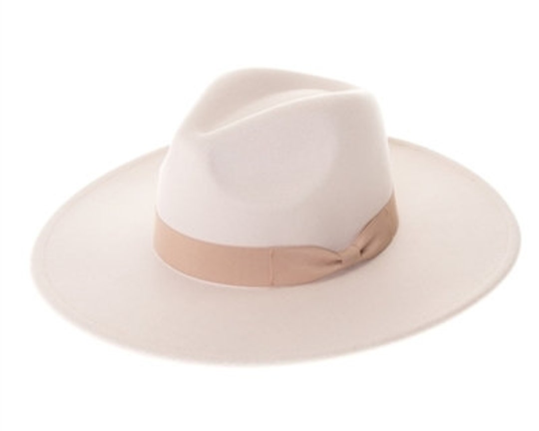 Ivory Vegan Felt Panama Hat – Wide Brim Fedora - Etsy