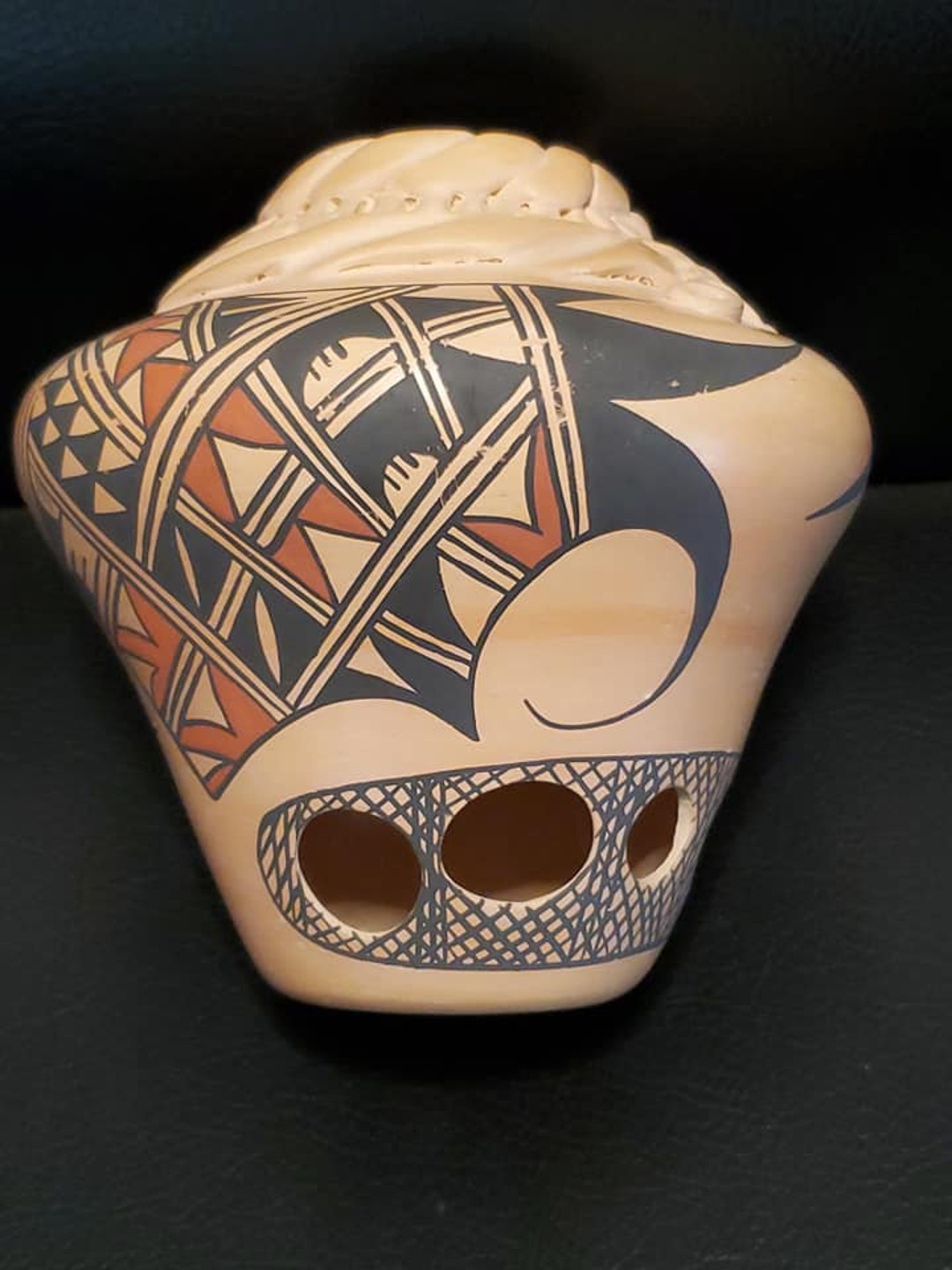 Hopi Pottery Vase, Alta Yesslith Tsinnjinne, Rainbird Design, Native ...