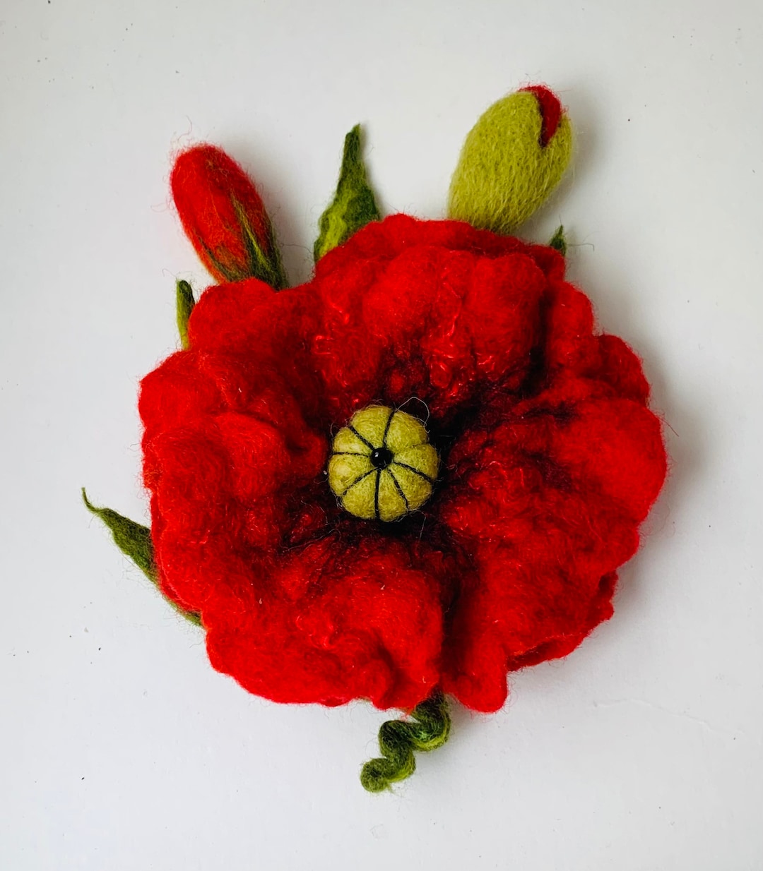 Wool Felt Flower Brooch,hand Felted Brooch, Accessory,jewelry, Gift ...