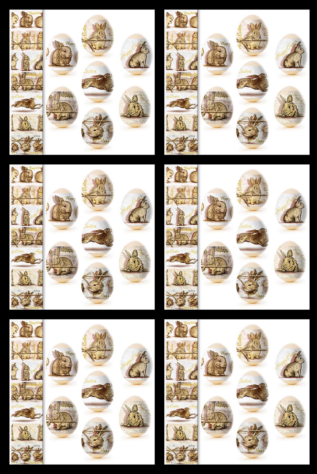 Easter Egg Wraps for 42 Hen Eggs, 6 Sleeves, 7 Designs, Heat Shrink ...