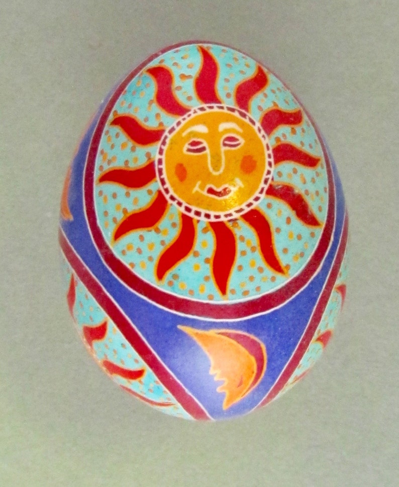 Ukrainian Pysanky Easter Egg Written on Hen Shell Wax Resist | Etsy