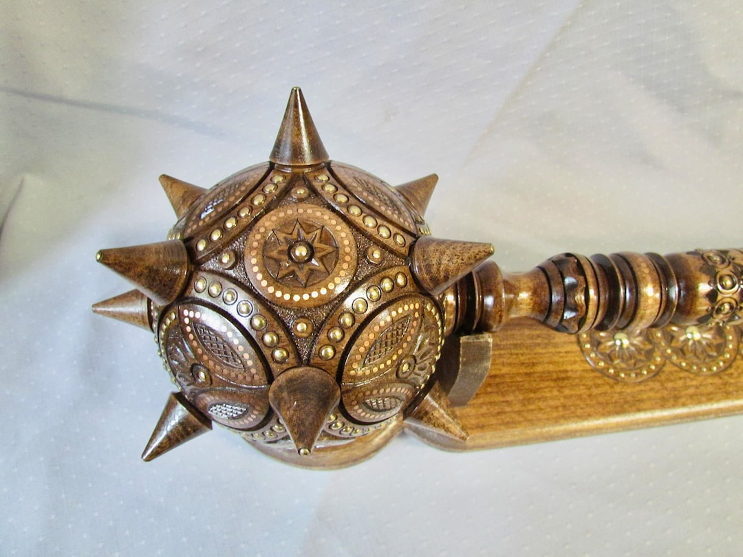 Ukrainian Wooden Mace Bulava on Stand Symbol of Power Hand - Etsy