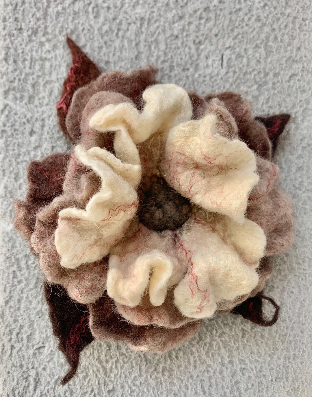 Wool Felt Flower Brooch,hand Felted Brooch, Accessory,jewelry, Gift ...