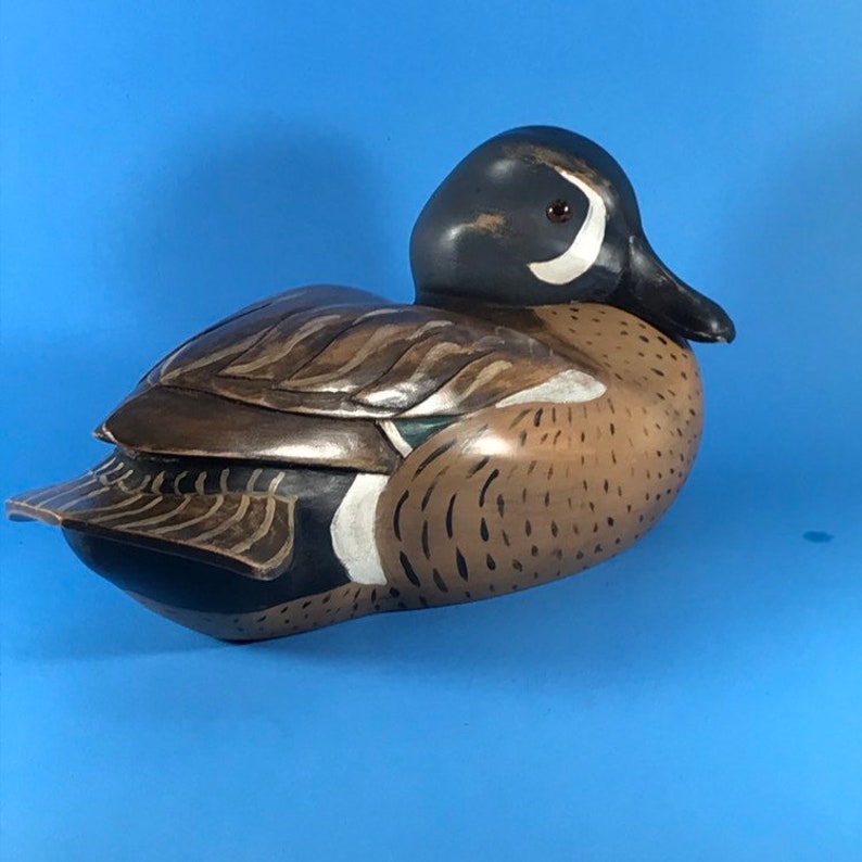 Blue Wing Teal drake decoy | Etsy