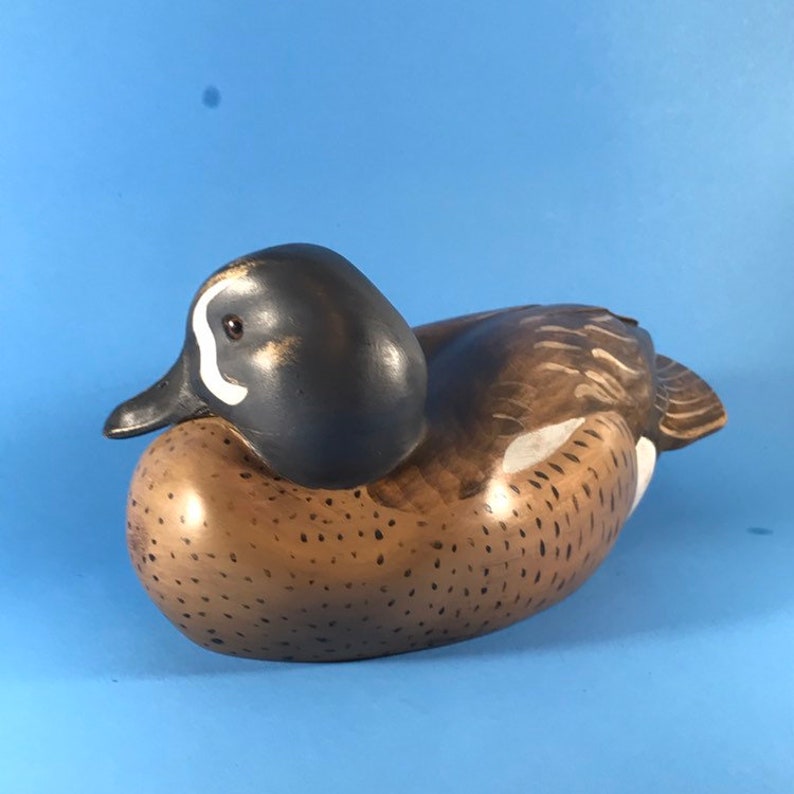 Blue Wing Teal drake decoy | Etsy