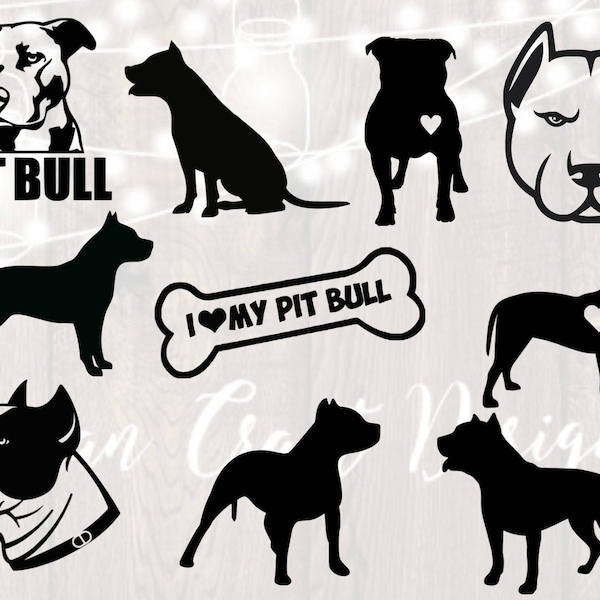 Pit Bull Svg - Etsy