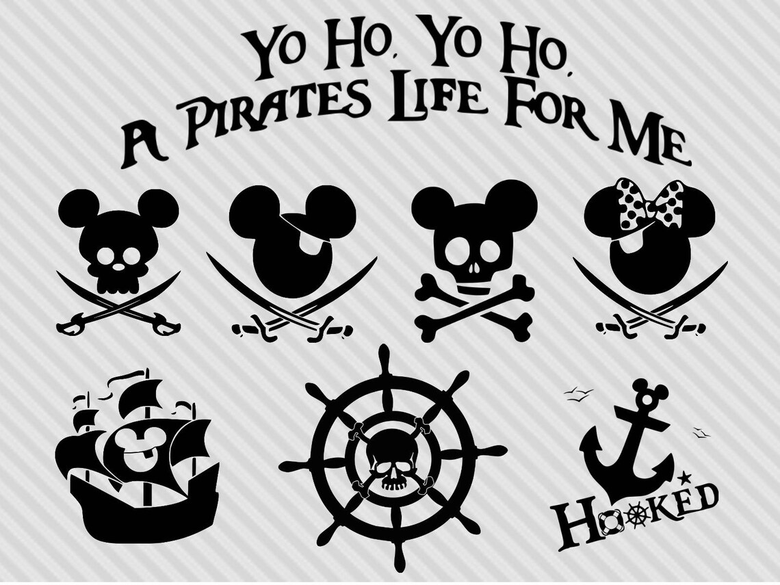 Mickey Pirate SVG Bundle Pirate Svg Pirate Mickey Svg - Etsy