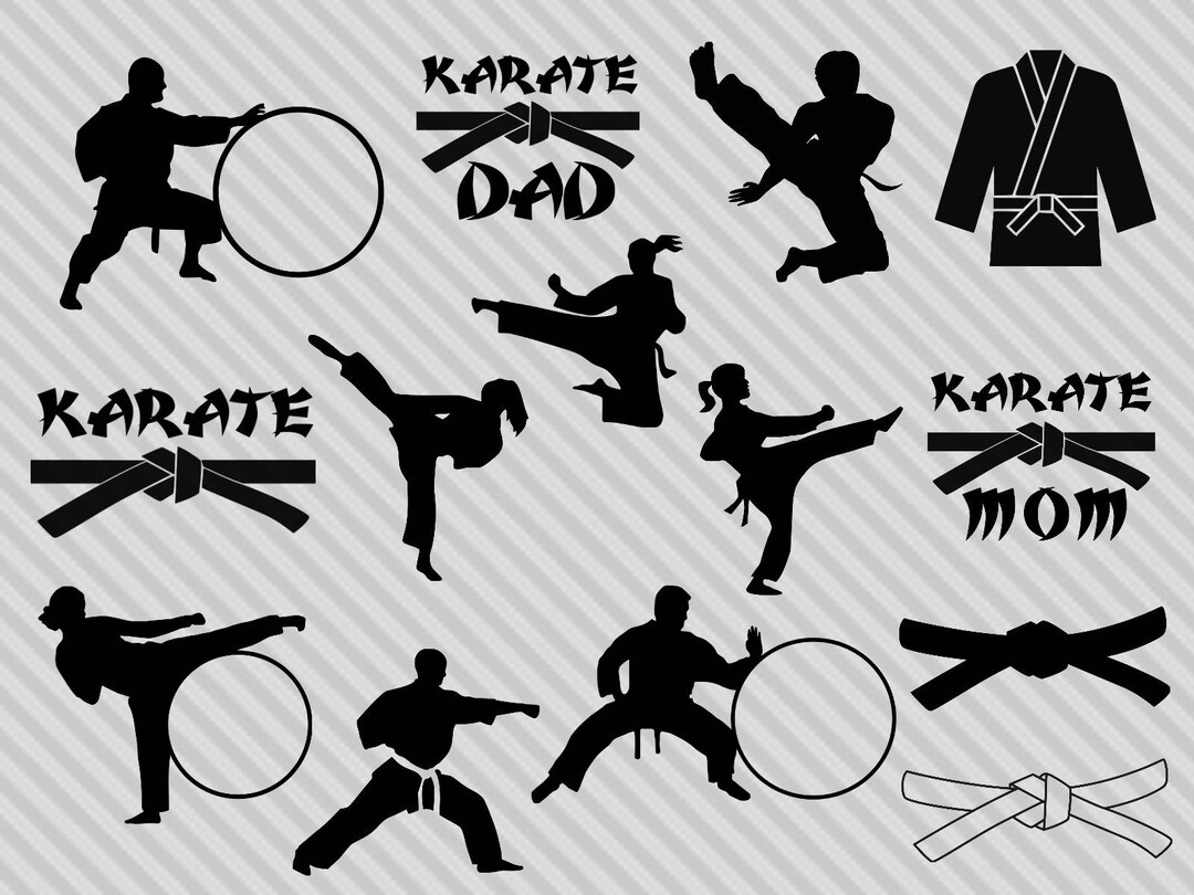 Karate Svg Bundle, Karate Clipart, Karate Monogram Frame Svg, Martial ...