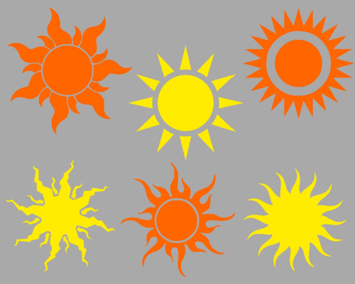 Sun SVG, Sun Clipart, Sun Cut File, Sun Svg Bundle, Cute Sun SVG, Sun ...