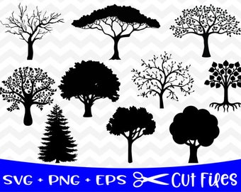 Tree Silhouette Svg | Etsy