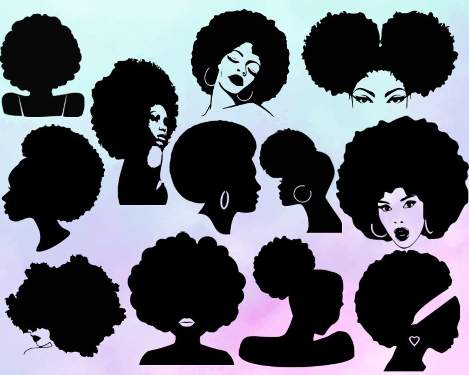 Afro Woman Svg, Afro Girl Svg, Afro Svg, Black Woman Svg, African Svg ...