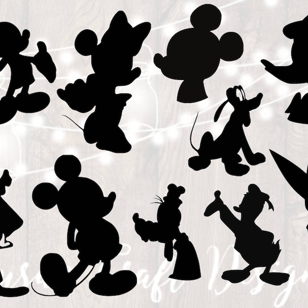 Mickey Silhouette - Etsy