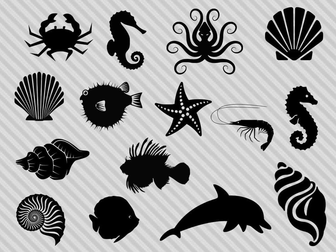 Ocean Svg Bundle, Under the Sea Svg, Ocean Clipart, Ocean Animals Svg ...