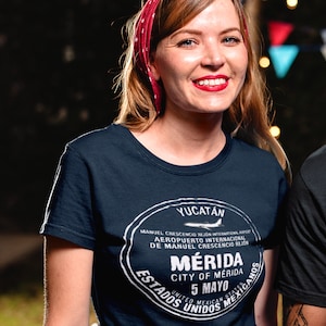 Merida Mexico Passport Stamp Vacation Travel Souvenir Tshirt for Men ...