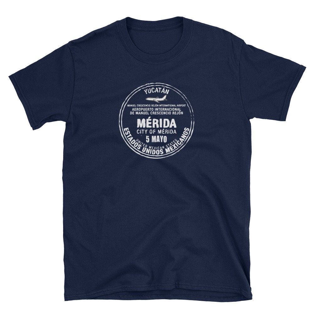 Merida Mexico Passport Stamp Vacation Travel Souvenir Tshirt - Etsy