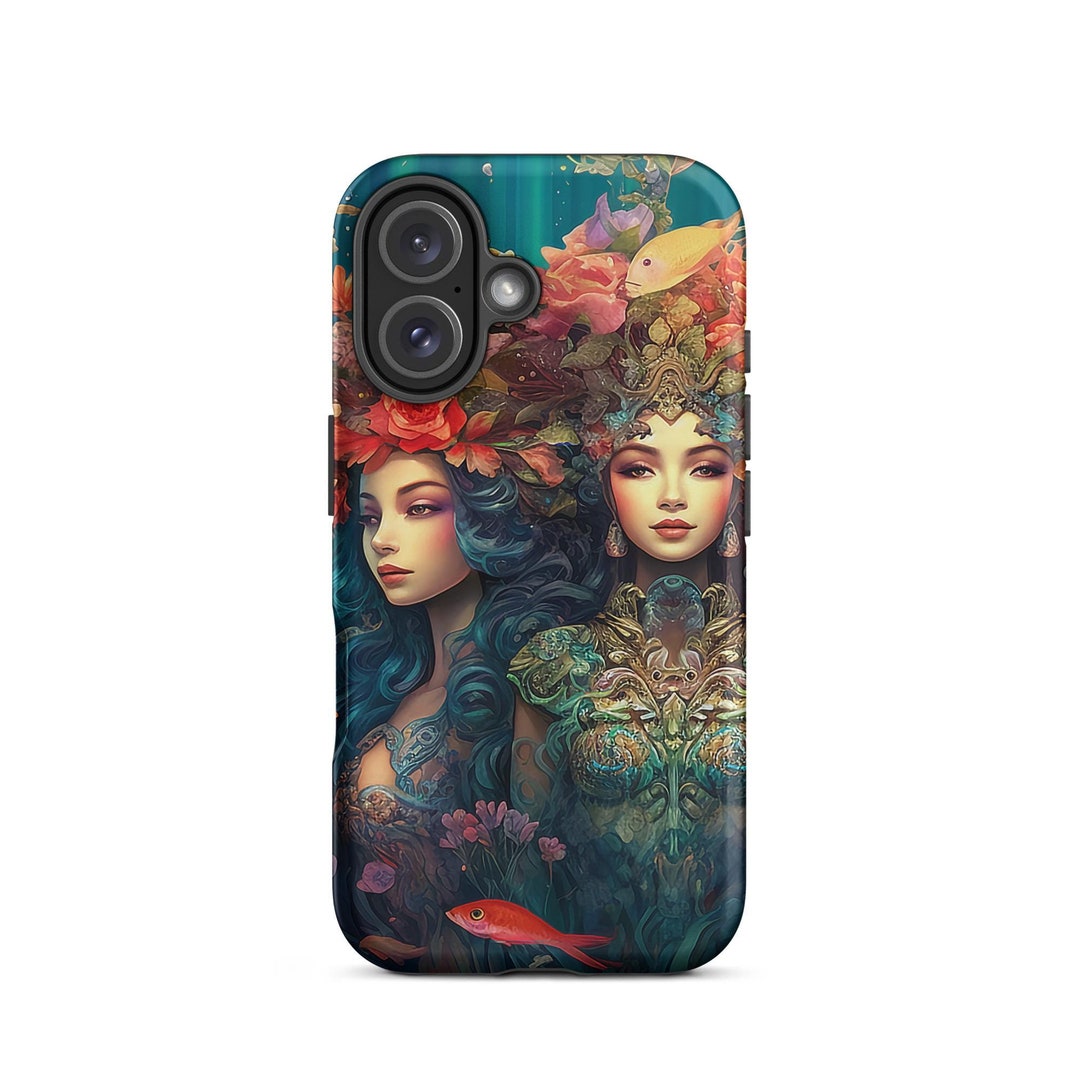 Ocean Goddess iPhone 16 Cases, Mermaid, Sea Witch Tough Case Phone ...