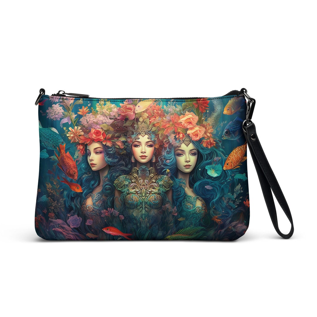 Trio of Water Goddesses Crossbody Bag, Mermaid Purse, Goddess Handbag ...