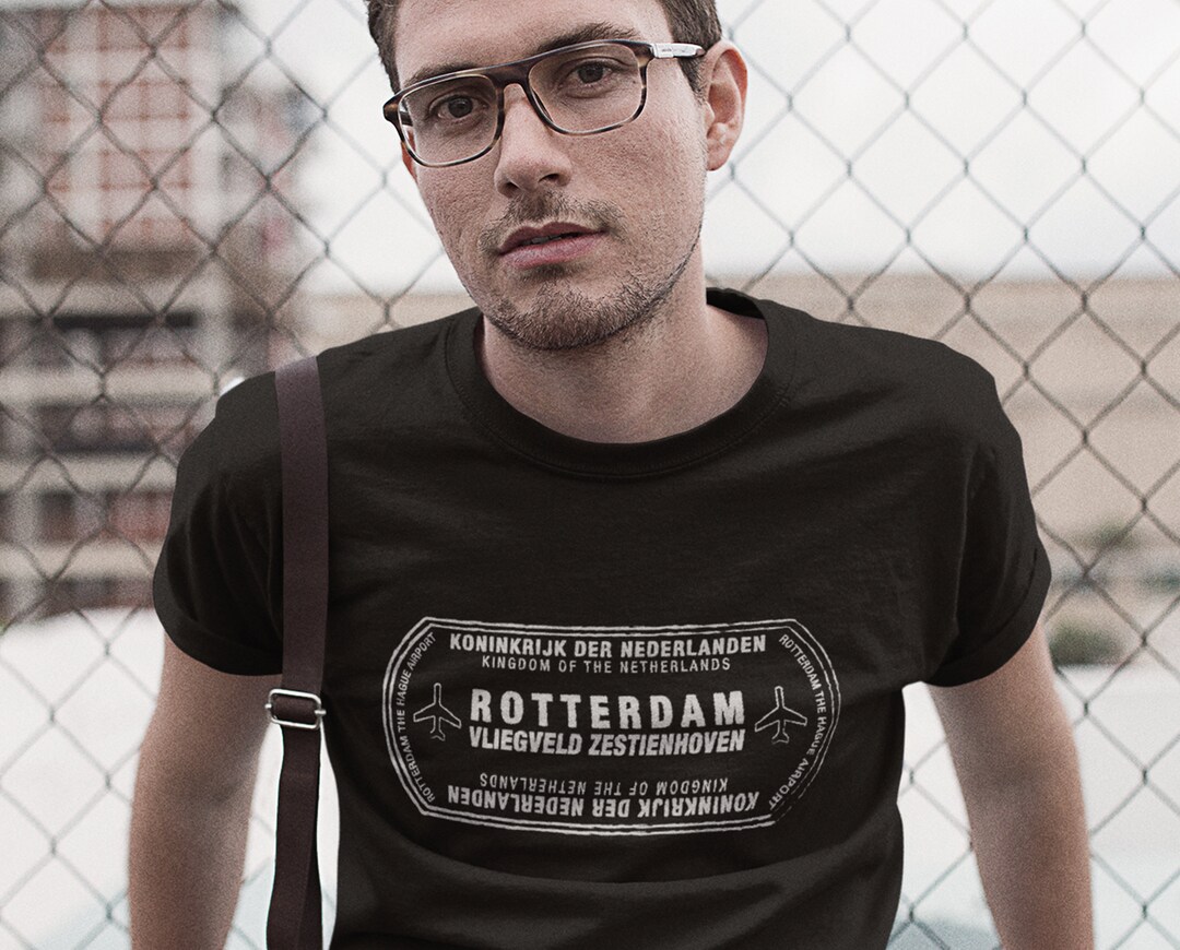 Rotterdam Netherlands Passport Stamp Vacation Travel Souvenir Tshirt For Men And Women Etsy