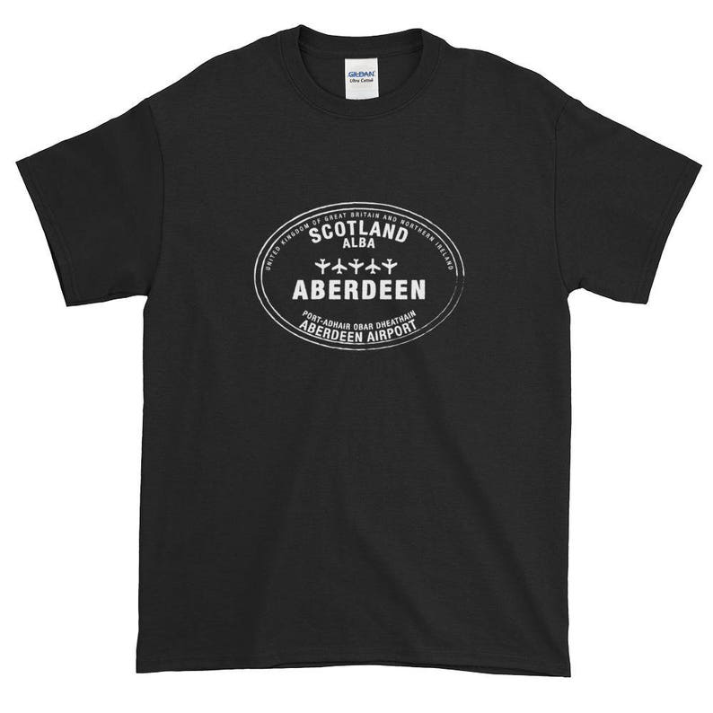 Aberdeen Scotland Passport Stamp Vacation Travel Souvenir T Shirt Etsy